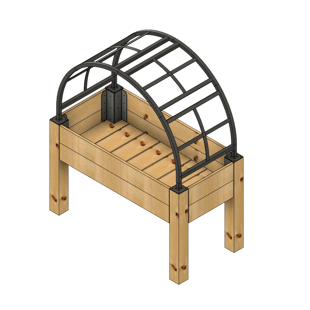 Raised Bed with Trellis, 4' – Rooted Promise