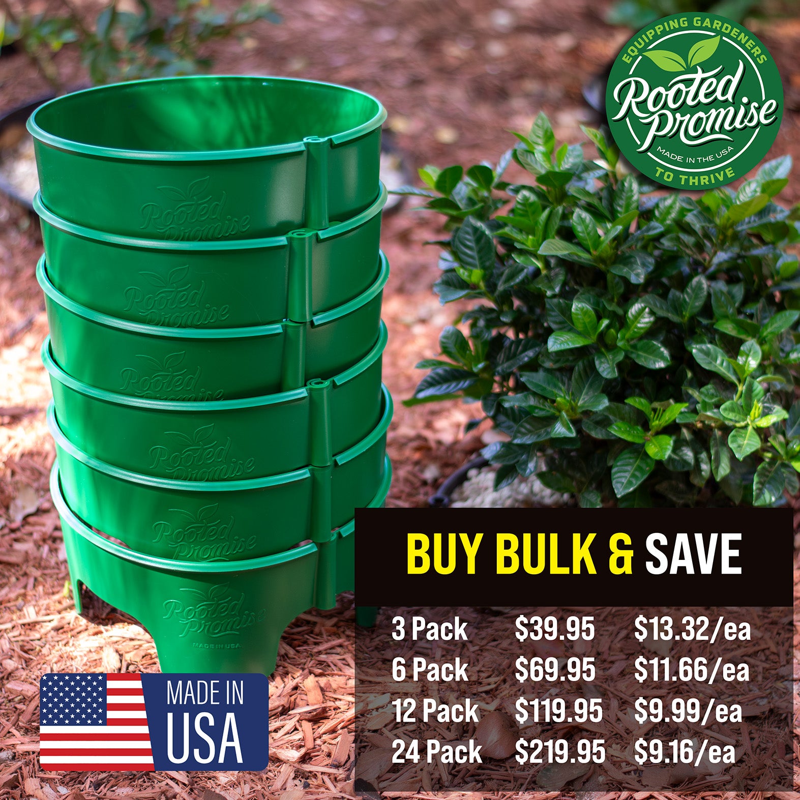 12 inch Wrap Around Planting Grow Ring – Rooted Promise